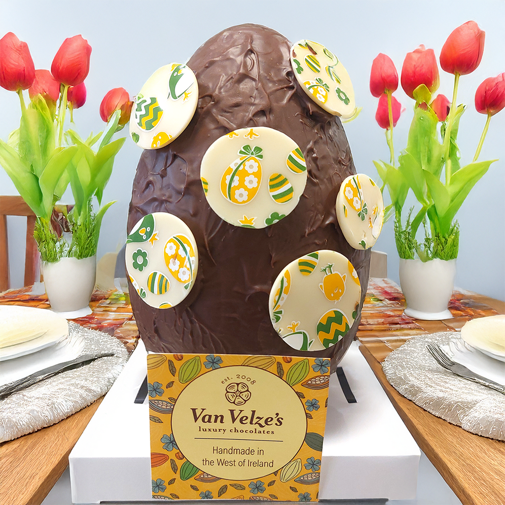 Handmade artisan chocolate egg